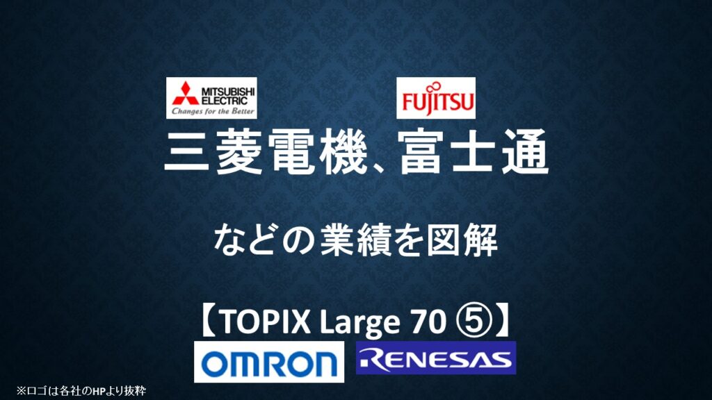 三菱電機、富士通などの業績を図解【TOPIX Large 70⑤】 | かたつむり君の決算分析&個別株投資ブログ