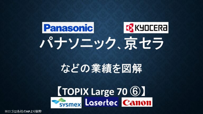 パナソニック、京セラなどの業績を図解【TOPIX Large 70⑥】 | かたつむり君の決算分析&個別株投資ブログ